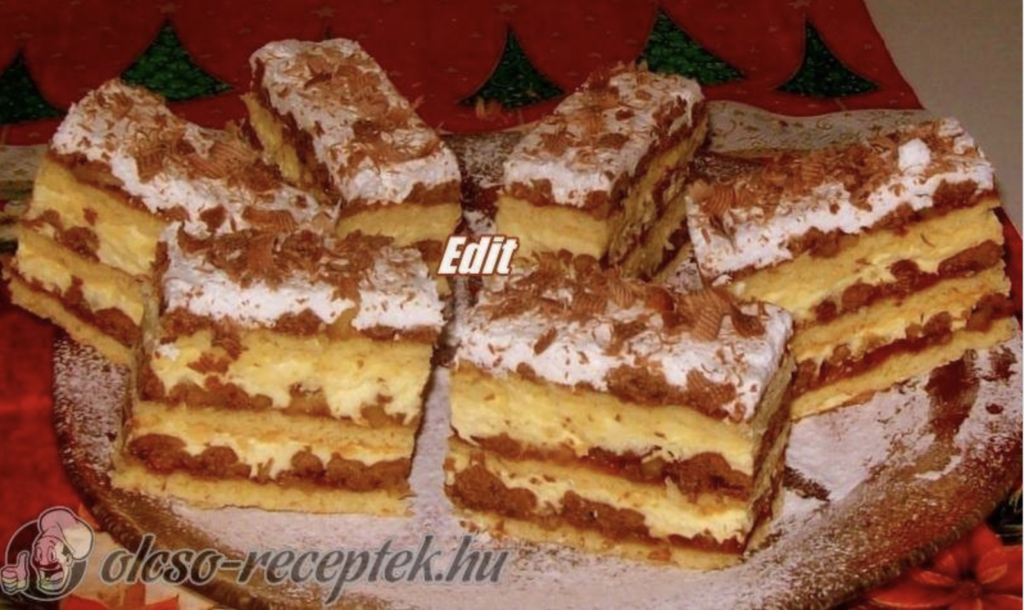 HAVASI GYOPÁR RECEPT.Még egy süti, aminek az ünnepi asztalon a helye ...